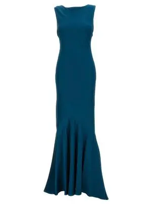 Max Mara Envers Satin Long Dress - Multicolor