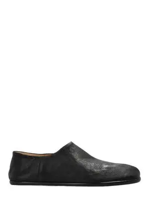 MAISON MARGIELA MAISON MARGIELA Black Leather Tabi Toe Slip-On Flat Black