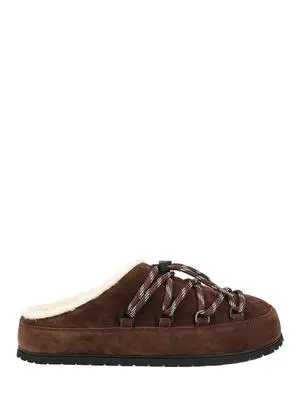 Prada Suede Shearling Lined Shoes - Brown