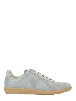 MAISON MARGIELA MAISON MARGIELA Low-Top Paneled Suede And Leather Trainers Blue