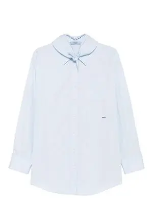 PRADA PRADA Cotton Twist-Detail Collar Shirt