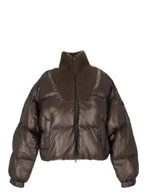 DIESEL® DIESEL Padded Jacket With Stand Collar Brown