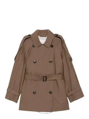 Max Mara Belted Double-breasted Trench Coat - Brown