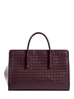 Bottega Veneta BOTTEGA VENETA Small Barbara Tote In Deep Mahogany Multicolor