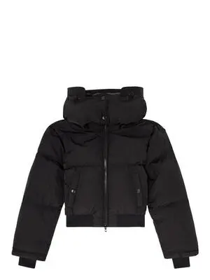 DIESEL® Down Puffer Jacket With Removable Hood - Black