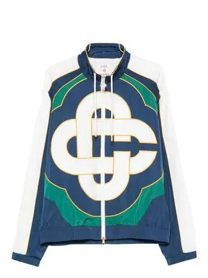 Casablanca Panelled Zip-up Bomber Jacket - Blue