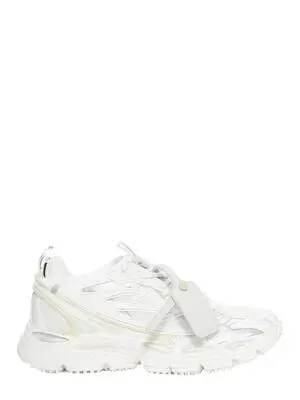 Off-White Leather And Mesh Paneled Trainers - White