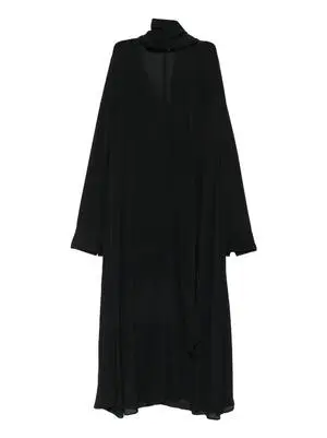 TOTEME Viscose Evening Dress With Scarf Detail - Black