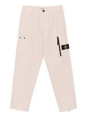 Stone Island Loose Fit Cotton Trousers - Pink