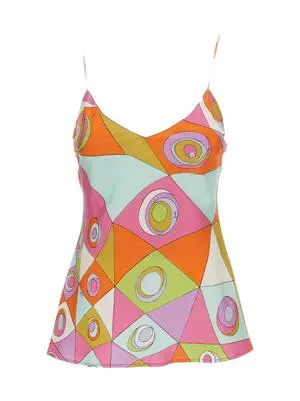 Emilio Pucci Printed Silk Top - Multicolor
