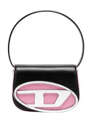DIESEL® Shoulder Bag With Enamelled D Plaque - Black