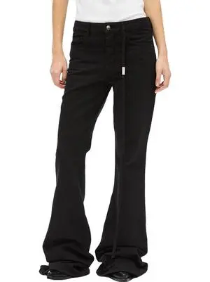 ANN DEMEULEMEESTER Cotton Flared Jeans - Black