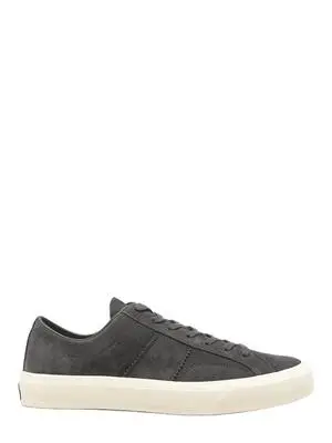 TOM FORD Grey Suede Lace-up Sneakers - Gray