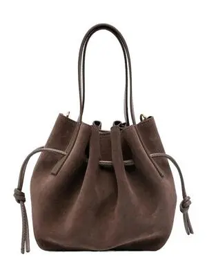 Yuzefi Suede Bucket Bag - Brown