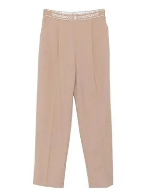 Casablanca Wide Leg Trousers - Cream