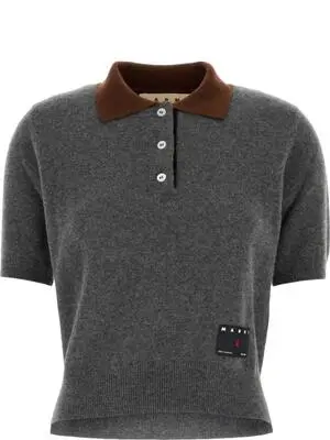 Marni Short-sleeved Knit Polo Shirt - Multi