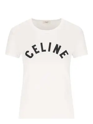 CELINE CELINE Logo Cotton T-Shirt