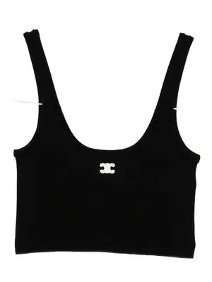 Celine Logo Cotton Tank Top - Multicolor