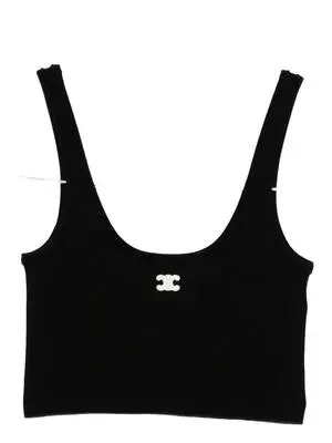 Celine Logo Cotton Tank Top - Multicolor