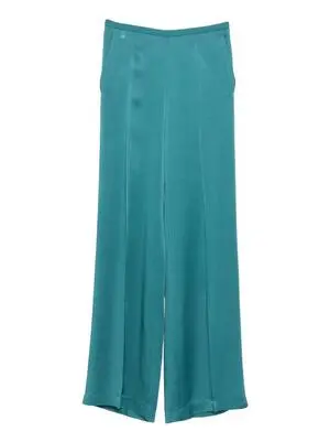 FORTE_FORTE FORTE FORTE High-Waisted Satin Trousers With Pressed Crease Multicolor