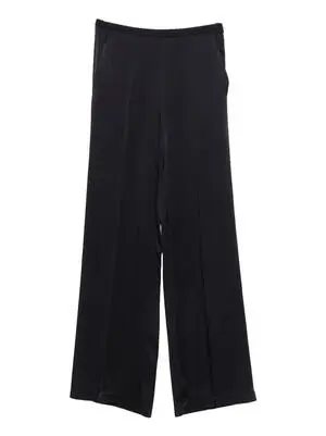 FORTE_FORTE High-waisted Satin Finish Trousers - Multicolor