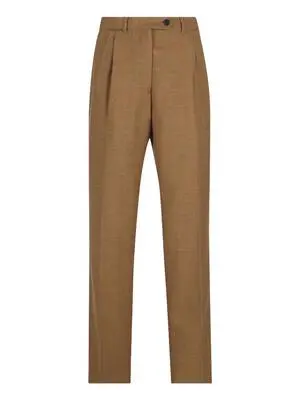 Prada Pleated Wool Trousers - Multicolor