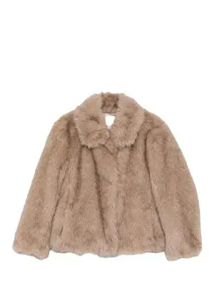 Max Mara Faux Fur Jacket - Multicolor