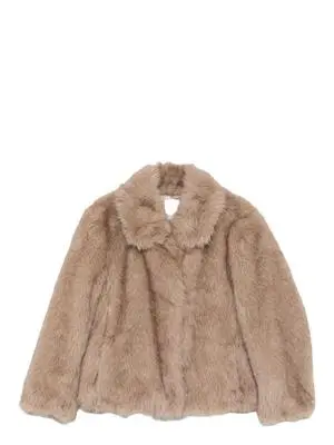Max Mara Faux Fur Jacket - Multicolor