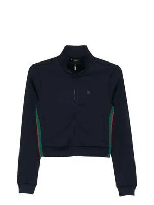 Gucci Cotton Blend Sweatshirt With Web Stripe Detail - Multicolor