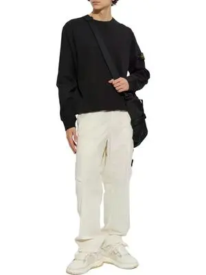 Stone Island Logo-patch Sweater - Black