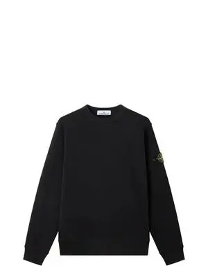 Stone Island 6100017 Organic Cotton Interlock Sweatshirt Black