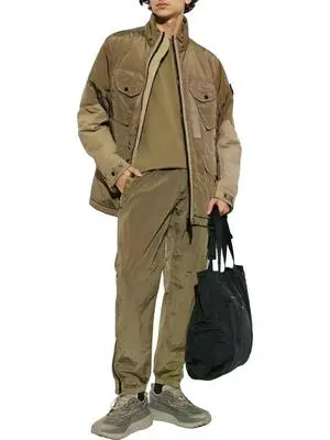 Stone Island Logo Patch Military Jacket - Brown