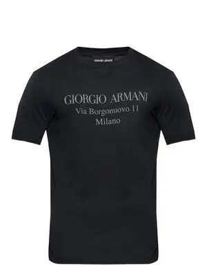 Giorgio Armani Logo-print T-shirt - Blue