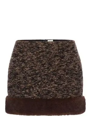 Magda Butrym Trimmed Mini Skirt - Brown