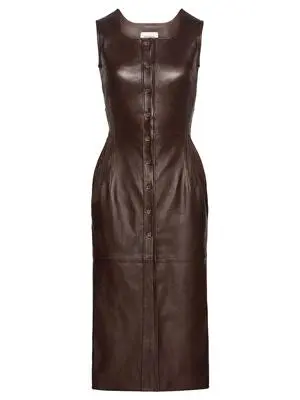 MAGDA BUTRYM Magda Butrym Sleeveless Leather Midi Dress