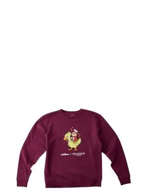 JOLLIBEE X Final Fantasy Xiv Chocobo Crewneck Sweatshirt - Maroon