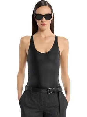 Michael Kors Mixed-media Bodysuit - Black
