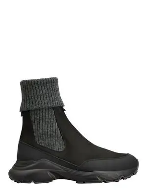 TOD'S TOD'S Leather Knitted Chelsea Boots Multicolor