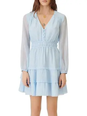 MAJE Maje Roubelia Ruffled Crinkle Dress
