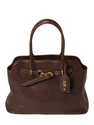 Miu Miu Aventure Medium Leather Handbag - Multicolor