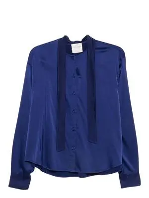 FORTE_FORTE Silk Bow-detail Shirt - Multicolor