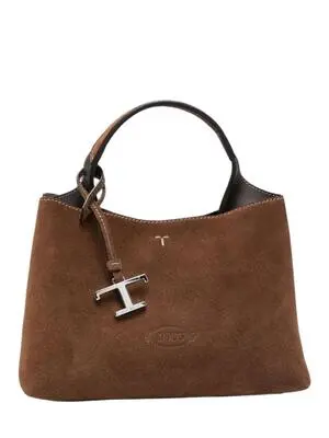 TOD'S Timeless Micro Leather Handbag With T-logo Plaque - Multicolor