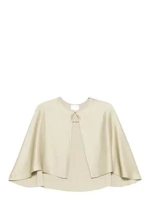FORTE_FORTE Satin Cape Shirt - Multicolor