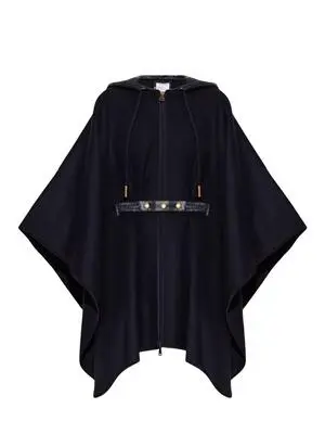 Moncler Wool Hooded Cape - Multicolor
