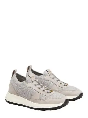 TOD'S TOD'S Knit And Suede Sneakers With Drawstring Fastening Multicolor