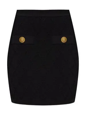 Balmain Quilted Mini Skirt - Multicolor