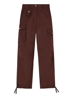 GANNI Cargo Trousers In Organic Cotton - Multicolor