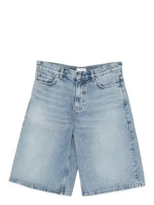 TOTEME Denim Cotton Bermuda Shorts - Multicolor