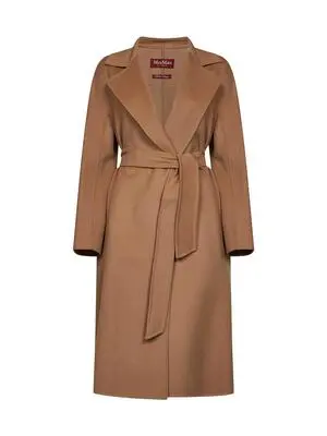 Max Mara Long Wrap Coat - Multicolor