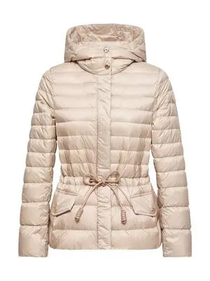 Moncler Raies Short Down Jacket With Drawstring Waist - Multicolor